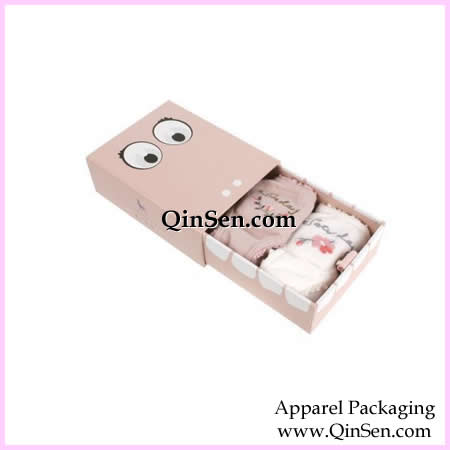 Customize drawer style gift box with cute design for kids socks GX00606
