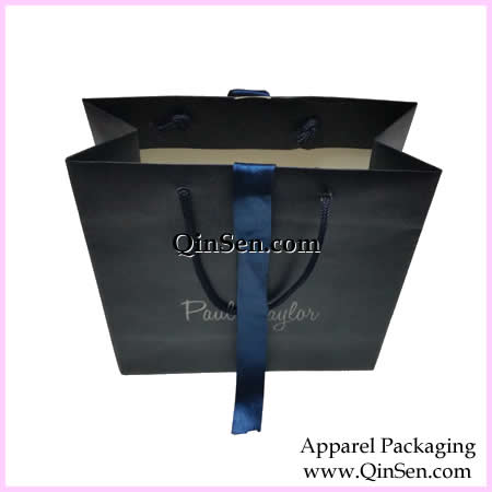 Elegant Branded Paper Bag with Fancy Emboss Logo Design and middle ...